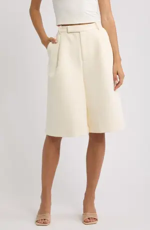 Oddmuse Wide Leg Knee Length Bermuda Shorts