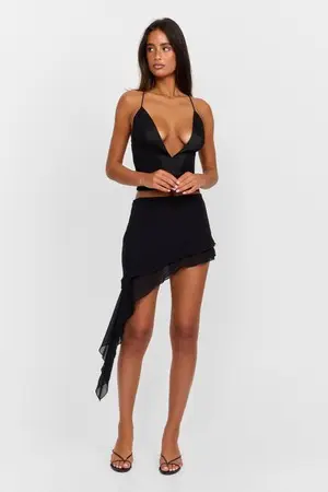 SASHA THERESE Rue Mini Skirt - Black
