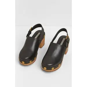 Charlotte Stone Jori Slingback Platform Studded Clog - Black