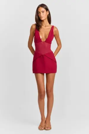 SASHA THERESE Juno Mini Dress - Red
