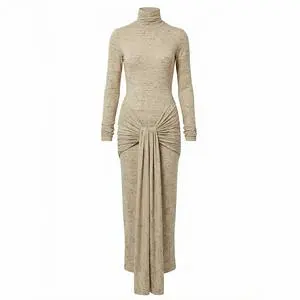 LOLAM Sculptural Drape" Maxi Dress