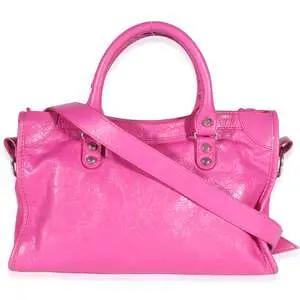 Balenciaga Rose Magenta Agneau Classic Hardware Le City Bag - Pink