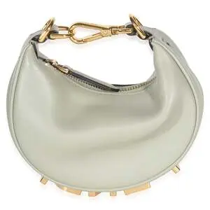 Fendi Mento Vitello Grace Nano Fendigraphy Hobo - Green