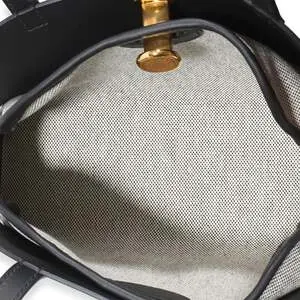 Hermès Vache Hunter Swift Leather And Ecru Canvas Tablier Sellier Shoulder Bag With Gold-tone Hardware - Black