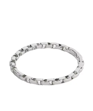 COACH Signature Chain Hinged Bangle With Pavé Crystals - Silver