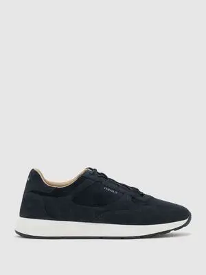 REISS Grant Suede Lightweight Runner Trainers - Dark Navy