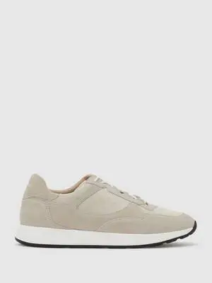 REISS Suede Grant Suede Suede Lightweight Runner Trainers