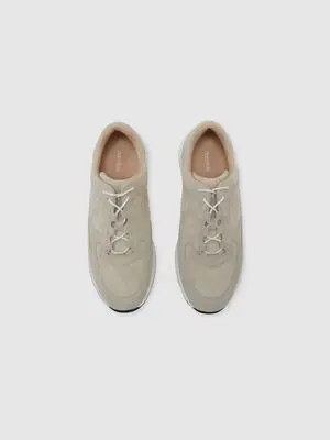 REISS Suede Grant Suede Suede Lightweight Runner Trainers