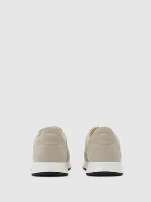 REISS Suede Grant Suede Suede Lightweight Runner Trainers