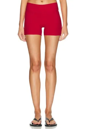 437 The Micro Short In Red - Scarlet