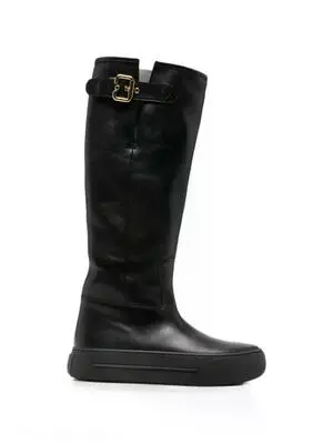 Chloé Delia Buckle-strap Boots - Black
