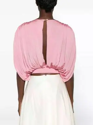 ABADIA Draped Blouse