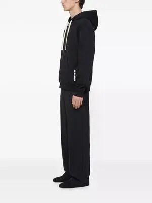 JIL SANDER Drawstring Zip-up Hoodie