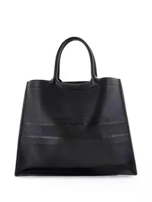 Dior Book Embossed Leather Large Tote Bag - Black