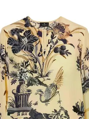 Etro Floral-print Silk Blouse
