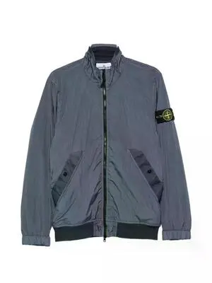 Stone Island Logo-patch Zip-up Jacket - Blue