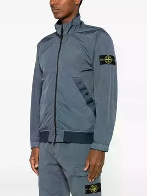 Stone Island Logo Patch Zip-up Jacket