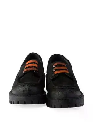 Prada Waxed Suede Lace-up Shoes