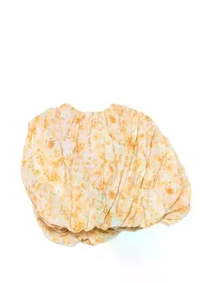Magda Butrym Floral-print Puff-sleeve Blouse - Yellow