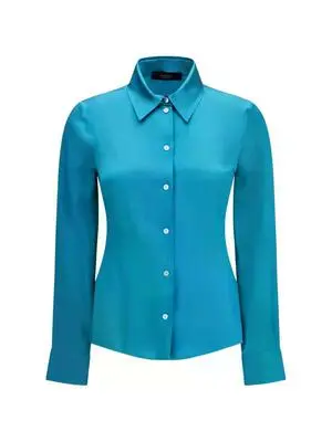 Gucci Silk Satin Shirt - Blue
