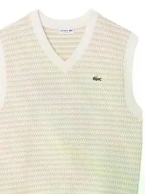 Lacoste Logo Patch V-neck Vest