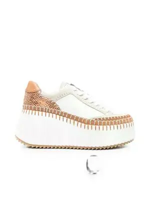Chloé Nama Platform Sneakers - White