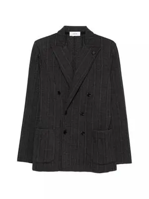 LARDINI Herringbone Double-breasted Jacket