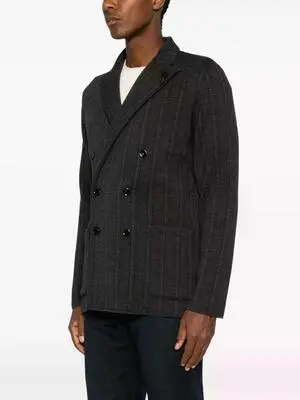 LARDINI Herringbone Double-breasted Jacket