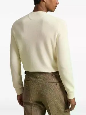 Polo Ralph Lauren Mesh-knit Crewneck Sweater With Embroidered Pony