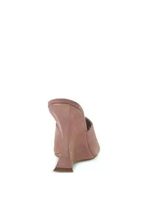 Paris Texas Nina Wedge Mules - Pink