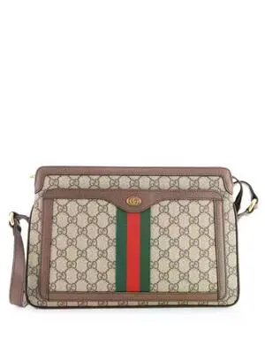 Gucci Ophidia Zip Gg Coated Canvas Medium Shoulder Bag - Brown