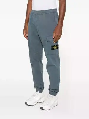 Stone Island Logo-patch Cargo Pants - Blue