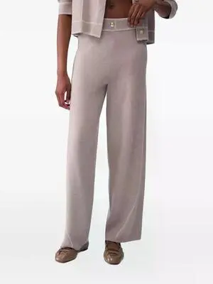 Liu Jo Trousers With Contrast Stitching - Neutrals