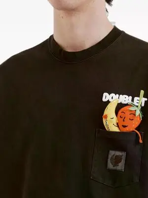 DOUBLET Character-patch Chest-pocket T-shirt