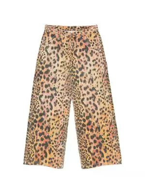 R13 Leopard-print Wide-leg Trousers - Neutrals