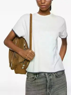 Acne Studios Logo-embroidered Contrast-trim T-shirt