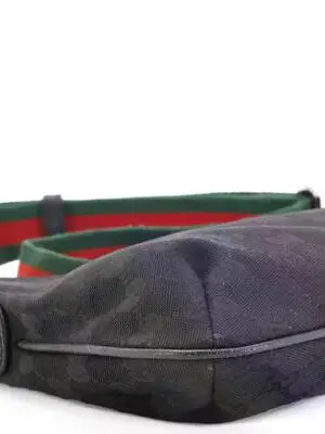 Gucci Web Strap Messenger Bag Gg Canvas Small Crossbody Bag