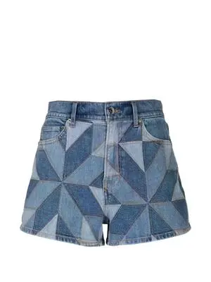 Veronica Beard Elijah Patchwork Denim Shorts