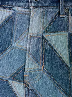 Veronica Beard Elijah Patchwork Denim Shorts
