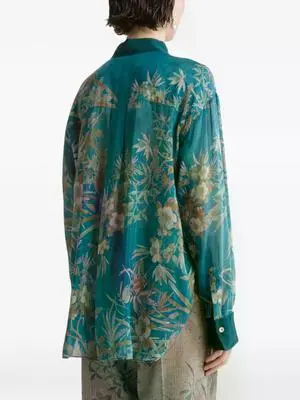 FORTE_FORTE Floral Print Silk Shirt