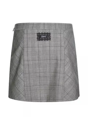 Pinko Check-pattern Pleated Skirt - Grey