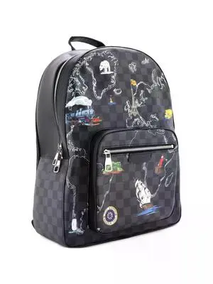 LOUIS VUITTON Josh Limited Edition Renaissance Map Damier Graphite Backpack - Black