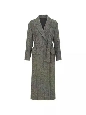 Brunello Cucinelli Check-pattern Double-breasted Coat