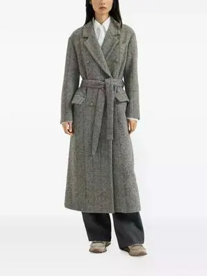 Brunello Cucinelli Check-pattern Double-breasted Coat