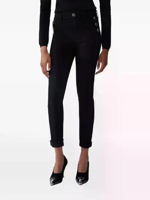 Liu Jo Skinny Jeans With Decorative Buttons - Black