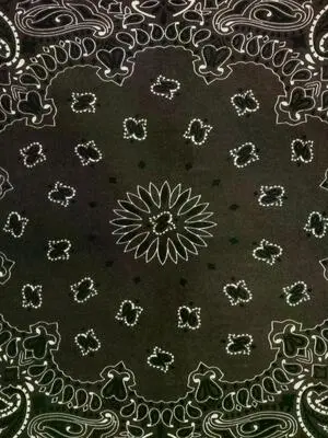 KUJTEN Paisley-print Frayed Scarf