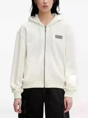 Dickies Deshler Logo-patch Zip-up Hoodie - Neutrals