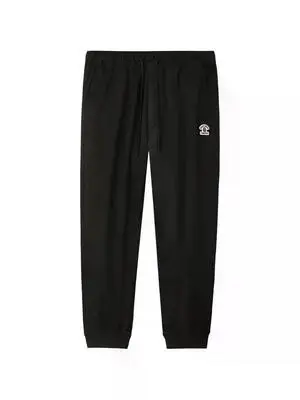 FINGERCROXX Logo-patch Drawstring-waist Track Pants - Black