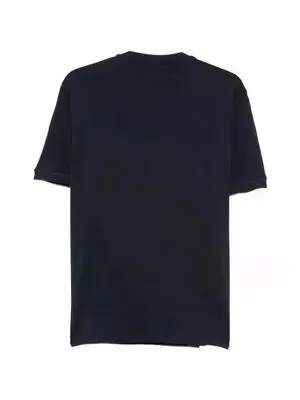 EA7 Logo Series Tape-detail T-shirt - Blue