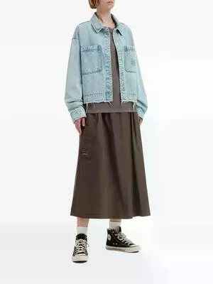 FINGERCROXX Raw-cut Denim Shirt - Blue